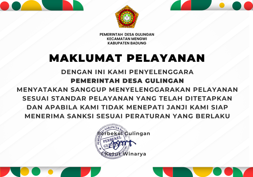 Website Resmi Pemerintah Desa Gulingan